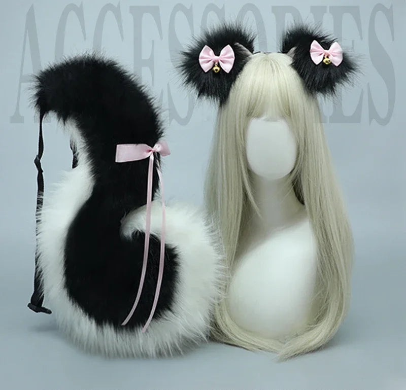 Fluffy Kitty Ears & Tail Cosplay Set – Juneptune