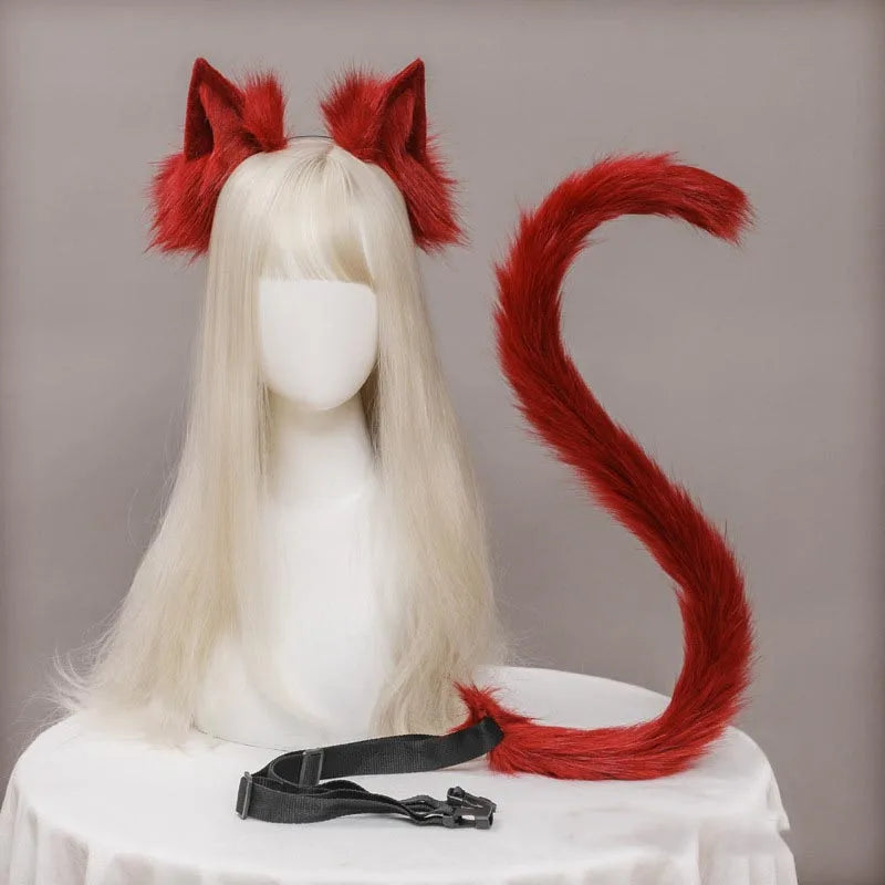 Fluffy Kitty Ears & Tail Cosplay Set – Juneptune