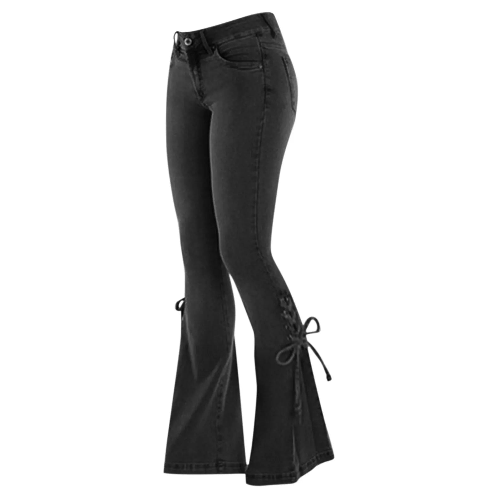 Ribbon High Waist Jeans – Juneptune