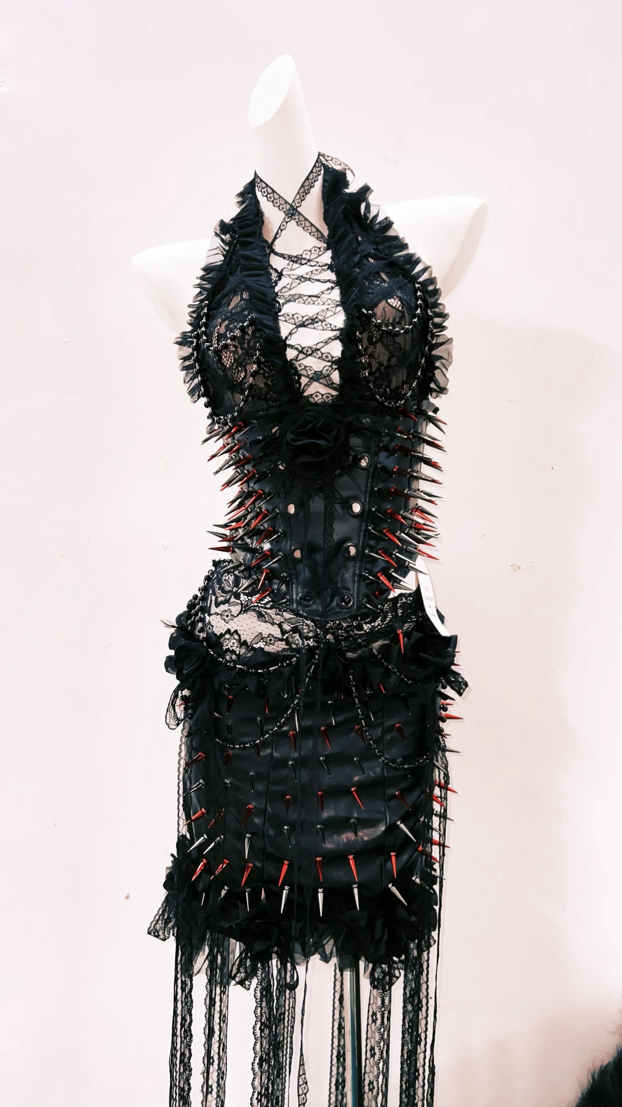 Inferno Spiked Gothic Lace Outfit Set – Juneptune