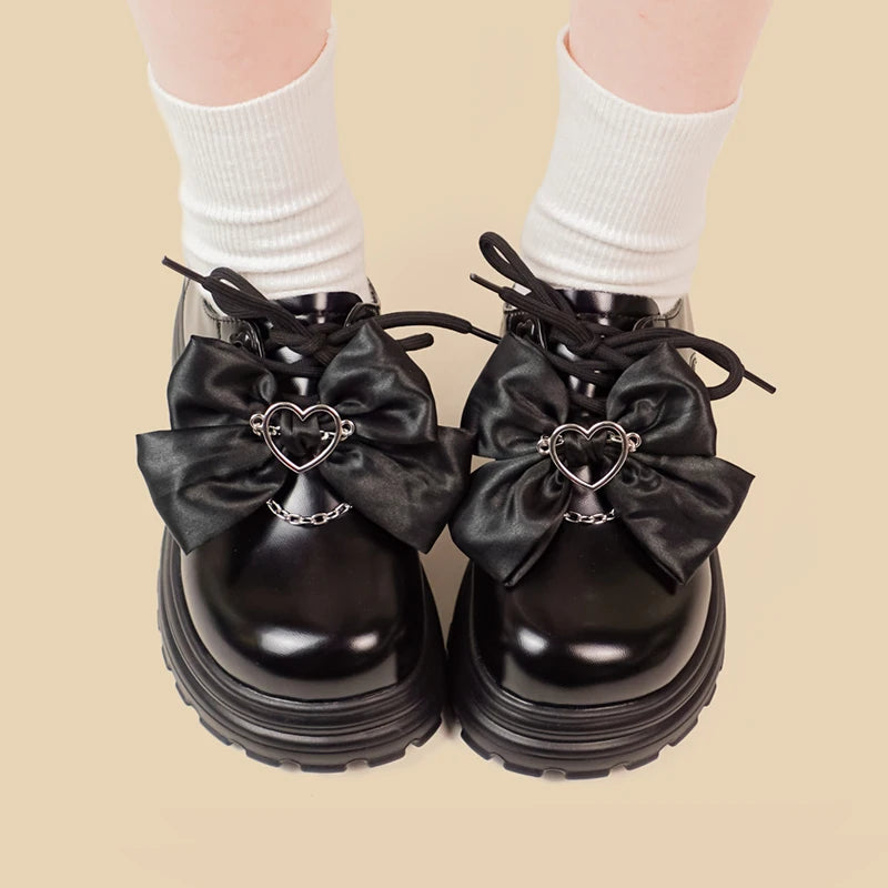 Chunky Bowknot Platform Shoes – Juneptune