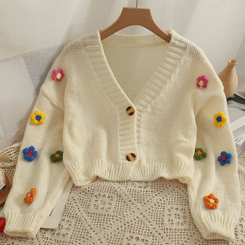 Knitted Flower Cardigan – Juneptune