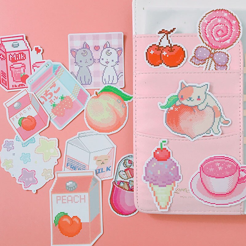Pink Pixel Stickers – Juneptune