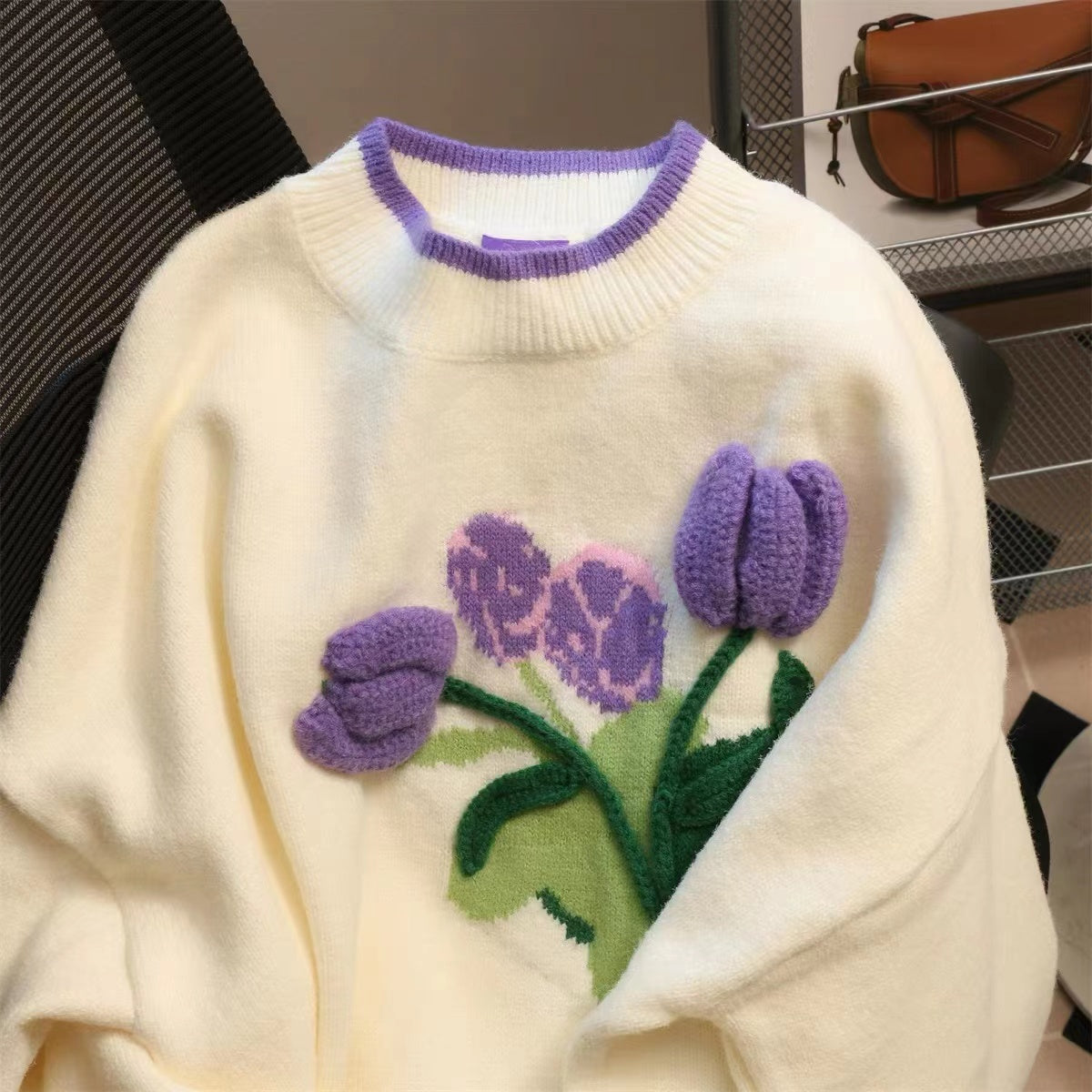 Fuzzy Tulip Sweater – Juneptune