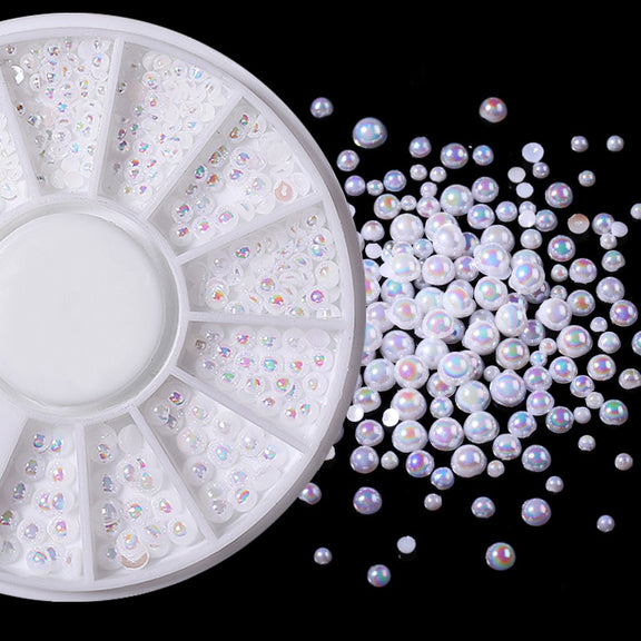 Pearly White Nail Beads – Juneptune