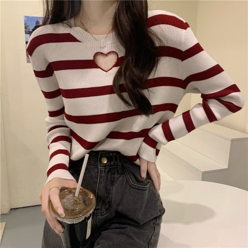Knitted Heart Blouse – Juneptune