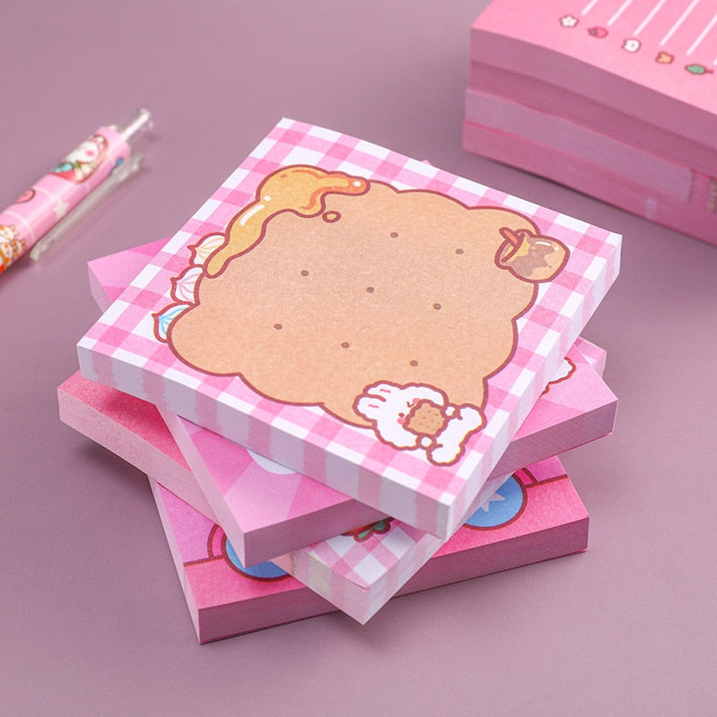Kawaii Pink Stationery Sticky Notes – Juneptune