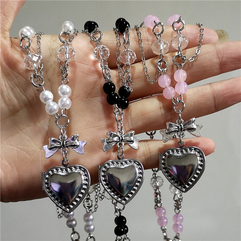Victorian Goth Heart Locket Necklace – Juneptune