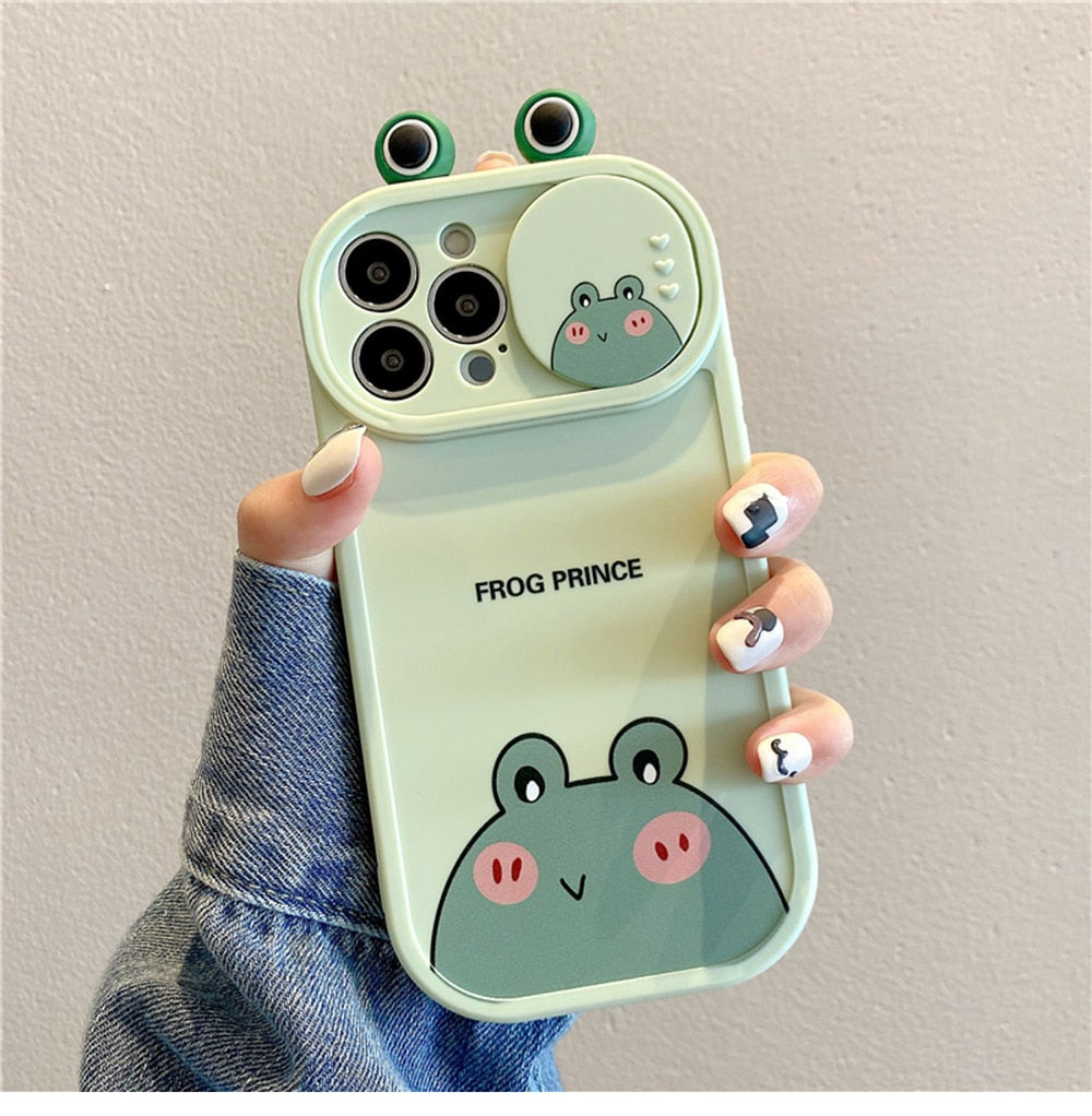 Kawaii Animal iPhone Case With Camera Cover – Juneptune