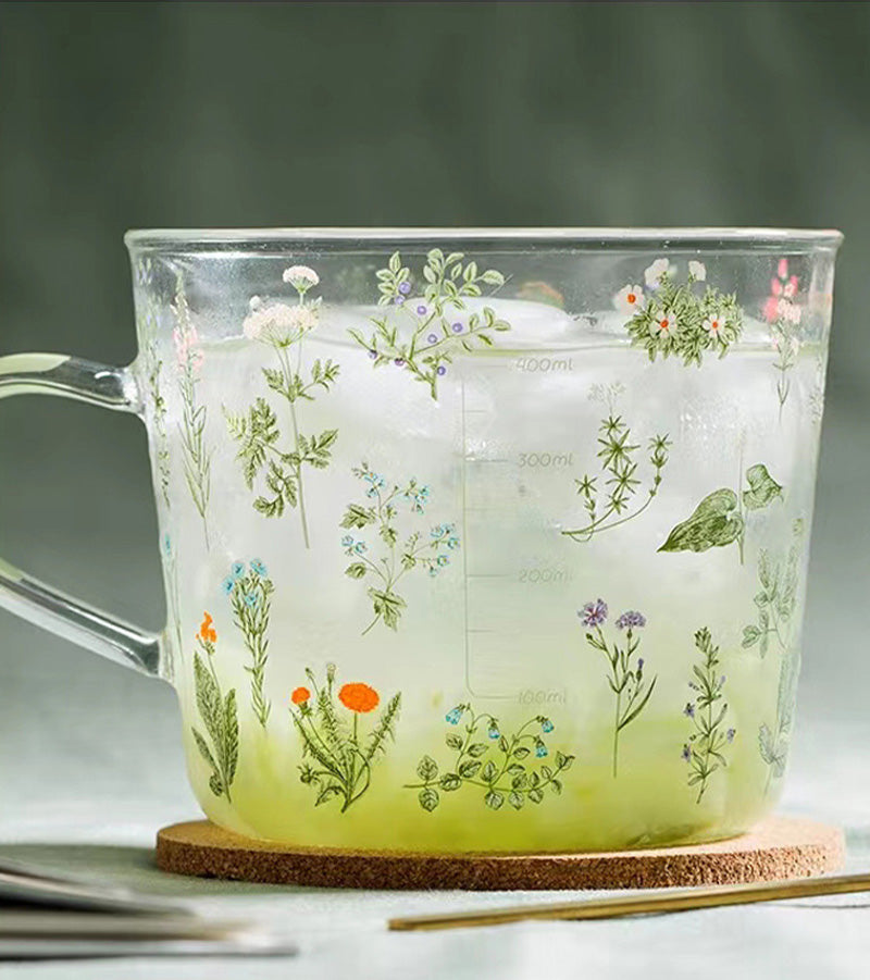 Floral Glass Cup – Juneptune