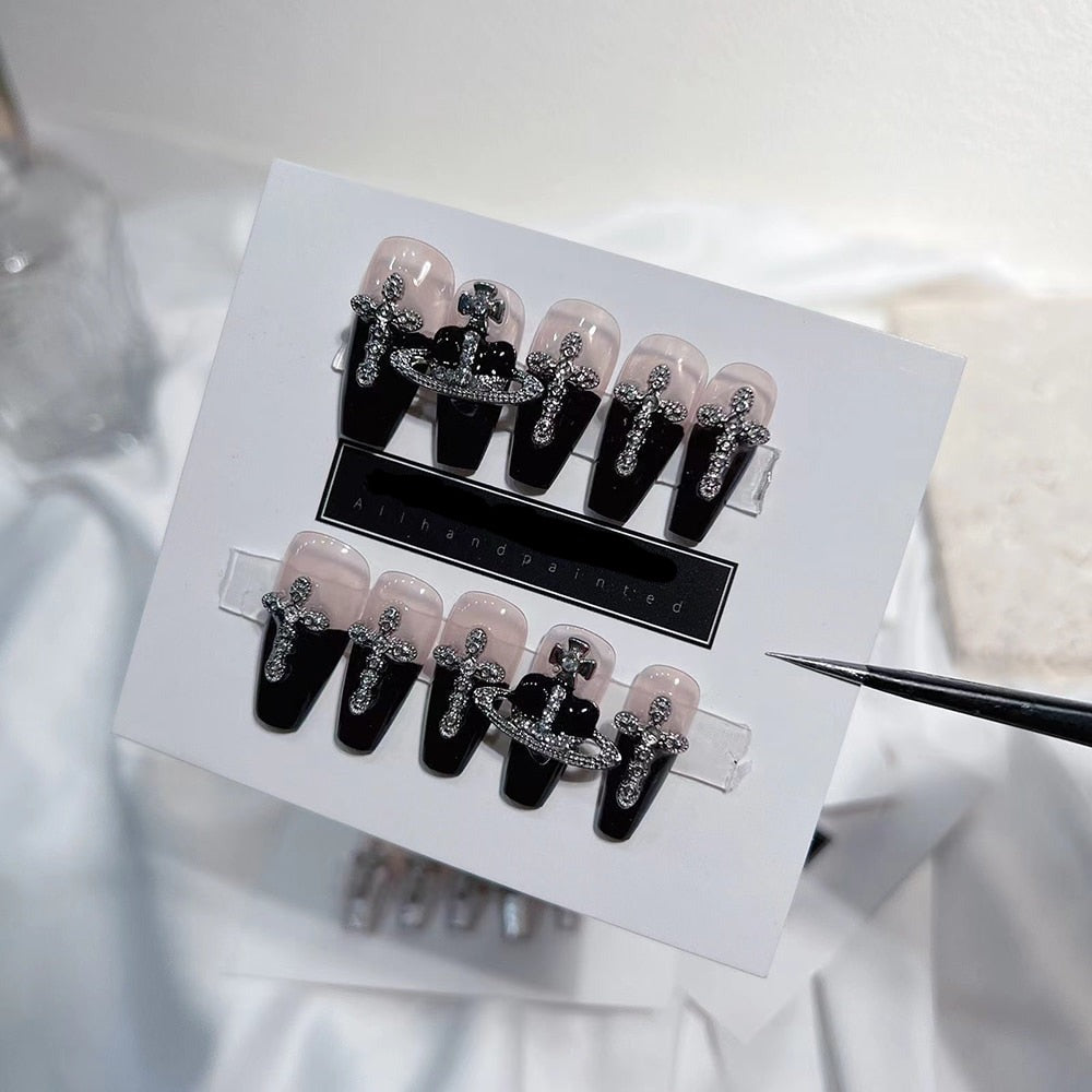 Gothic Cross Press On Nails – Juneptune