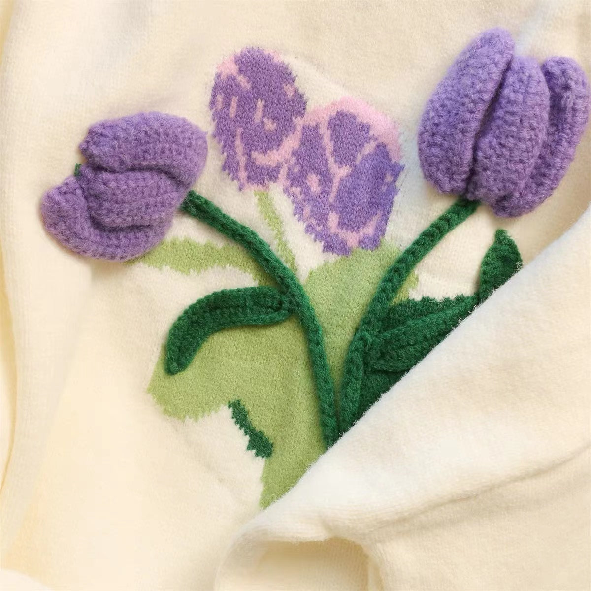 Fuzzy Tulip Sweater – Juneptune