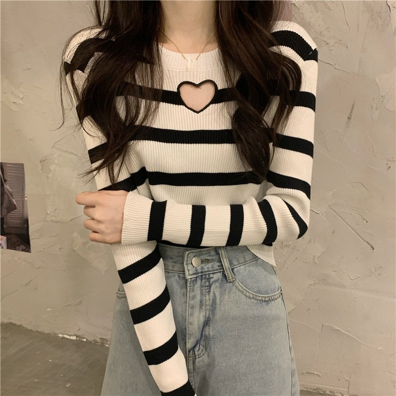 Knitted Heart Blouse – Juneptune
