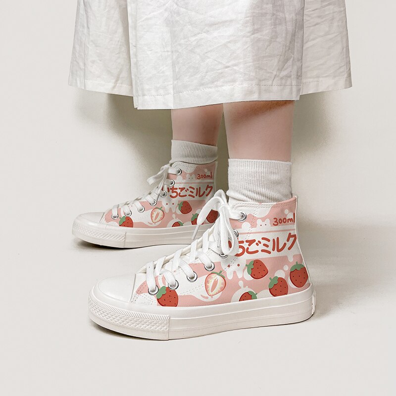 Strawberry High Top Shoes – Juneptune