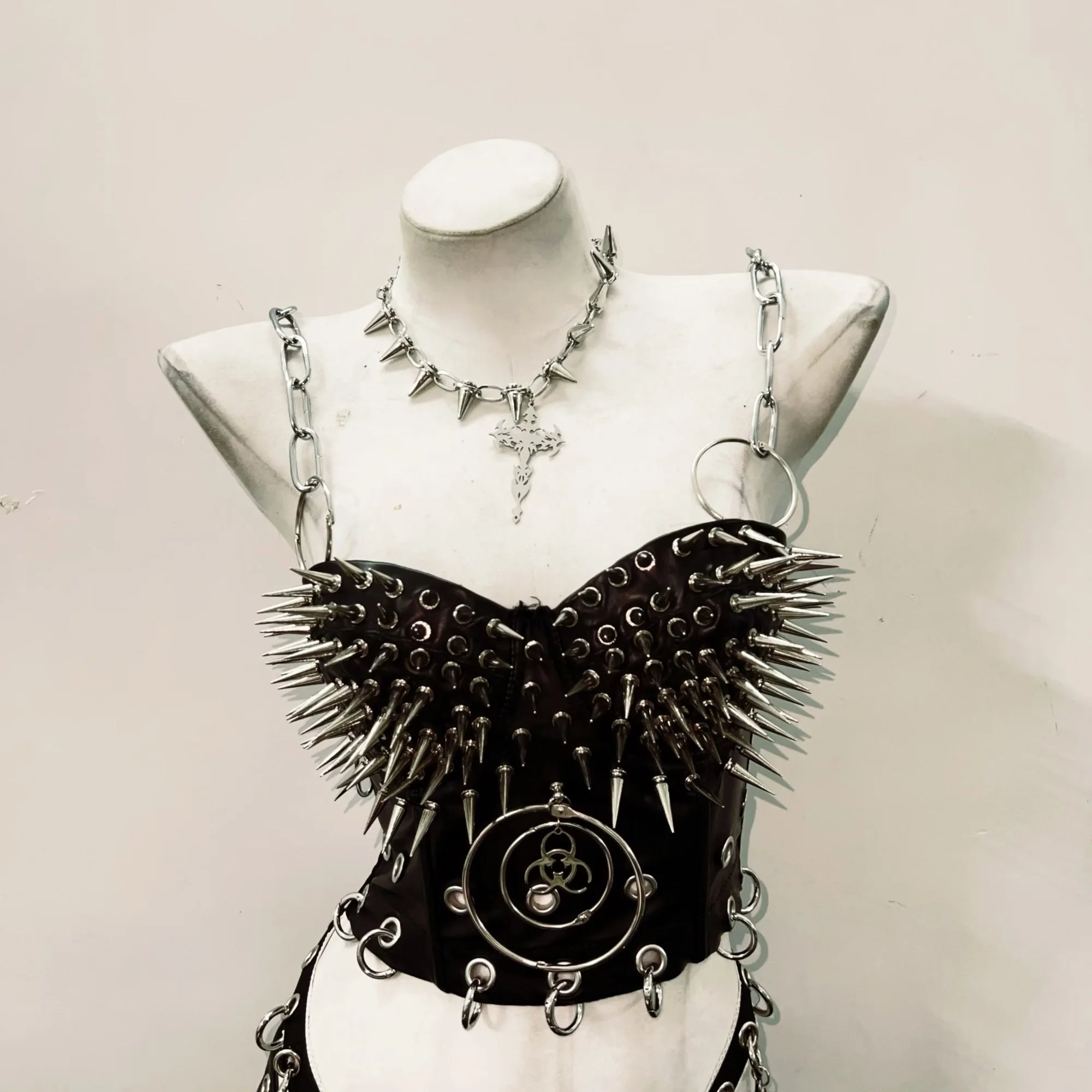 Steel Fang Spiked Chain Corset Top – Juneptune