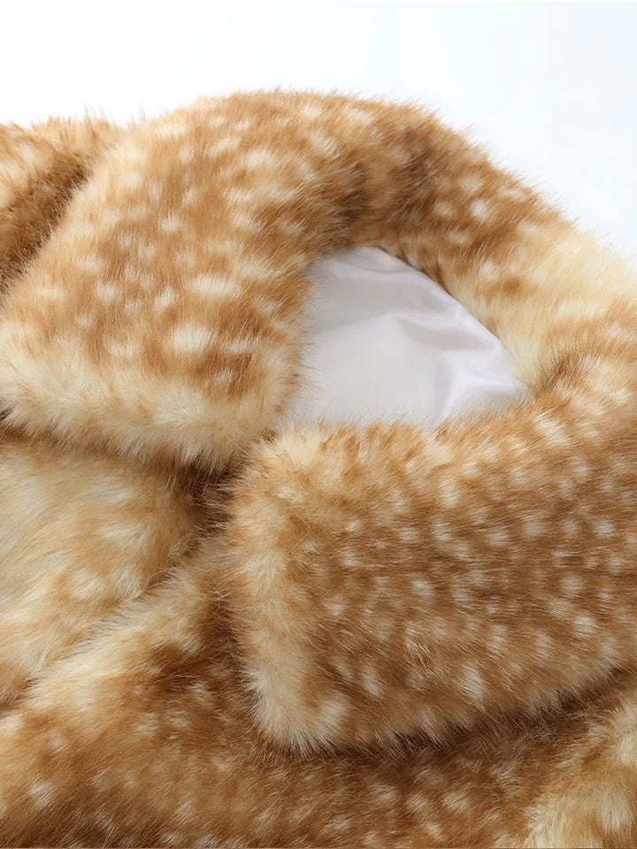 Woodland Fawn Faux-Fur Cottagecore Jacket – Juneptune