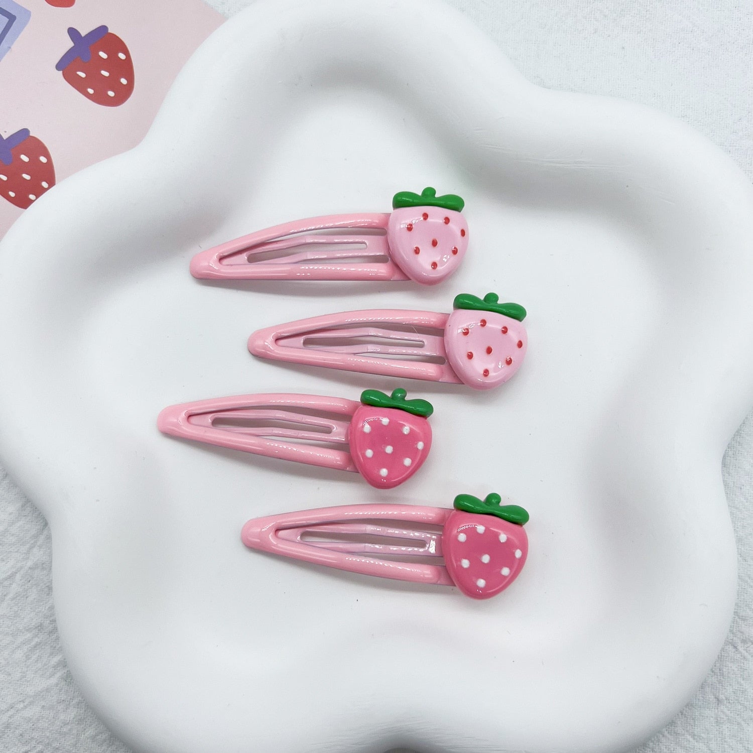 Pink Strawberry Hair Clips – Juneptune
