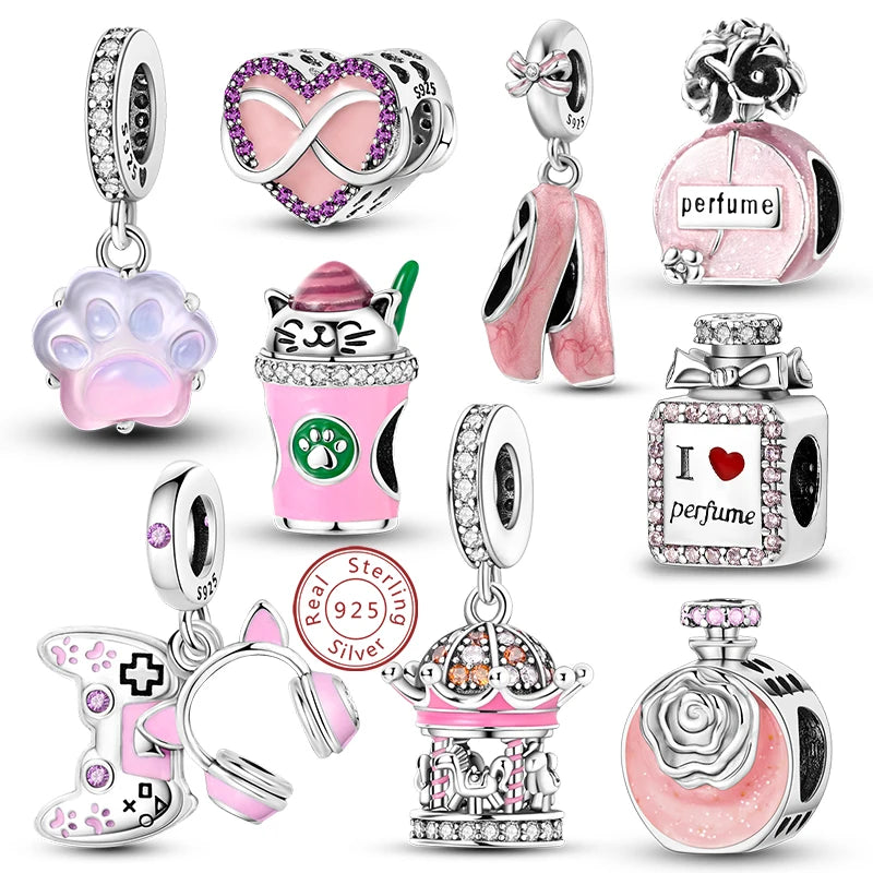 Preppy Pink Bracelet Charms – Juneptune