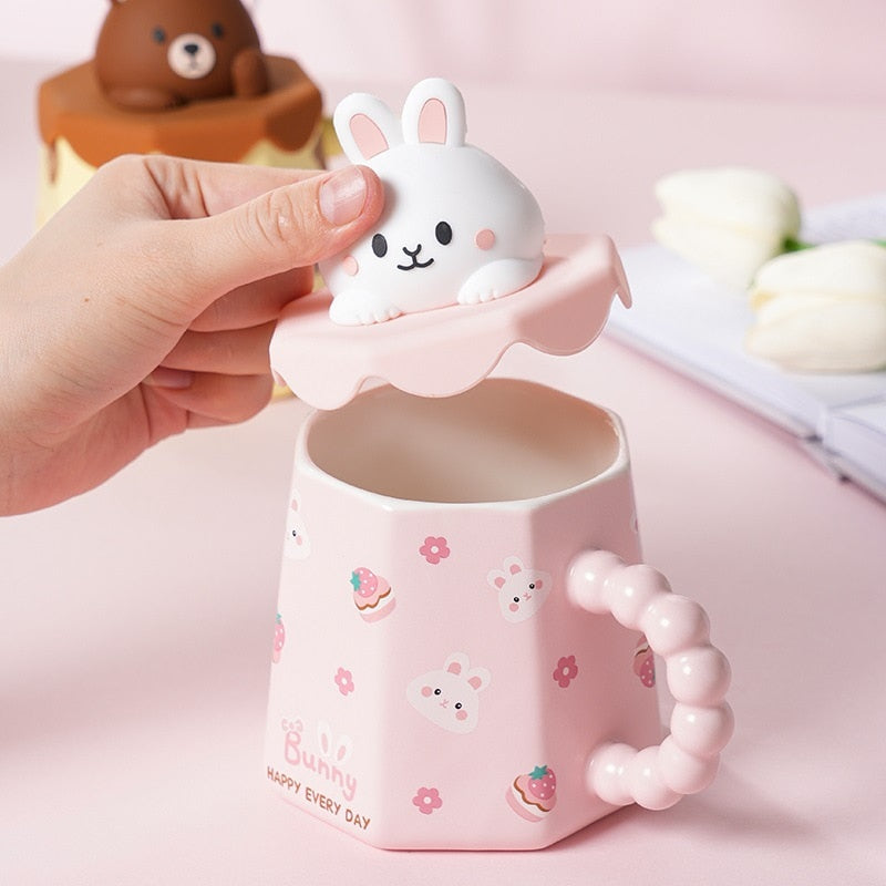 Kawaii Animal Ceramic Mug – Juneptune