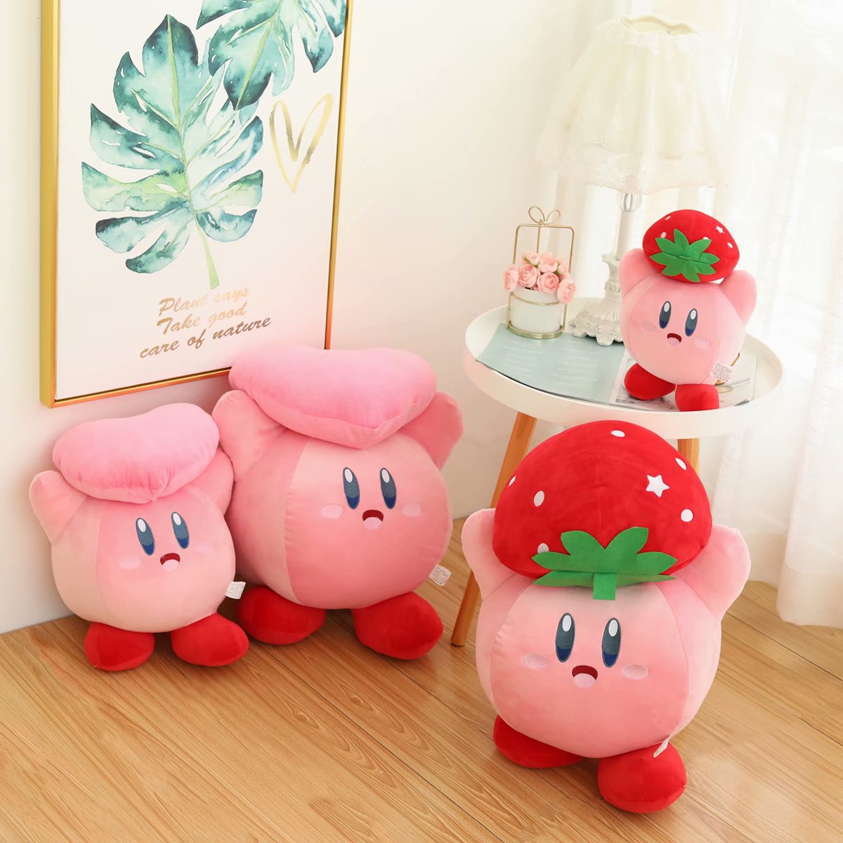 Kirby Cute Strawberry Standing Plush Toy – Juneptune