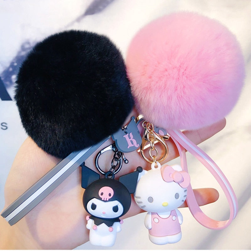 Kawaii Mascots Fluffy Keychain – Juneptune
